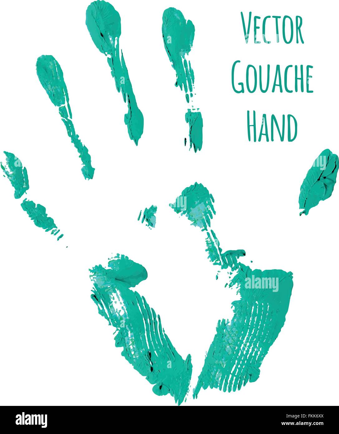 Vector blue greased hand imprint Stock Vector Image & Art - Alamy