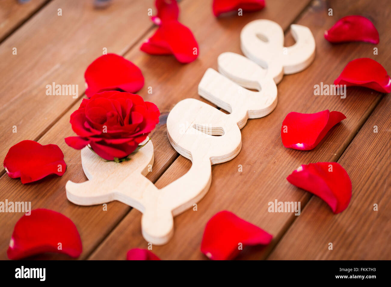 Love rose word hi-res stock photography and images - Alamy