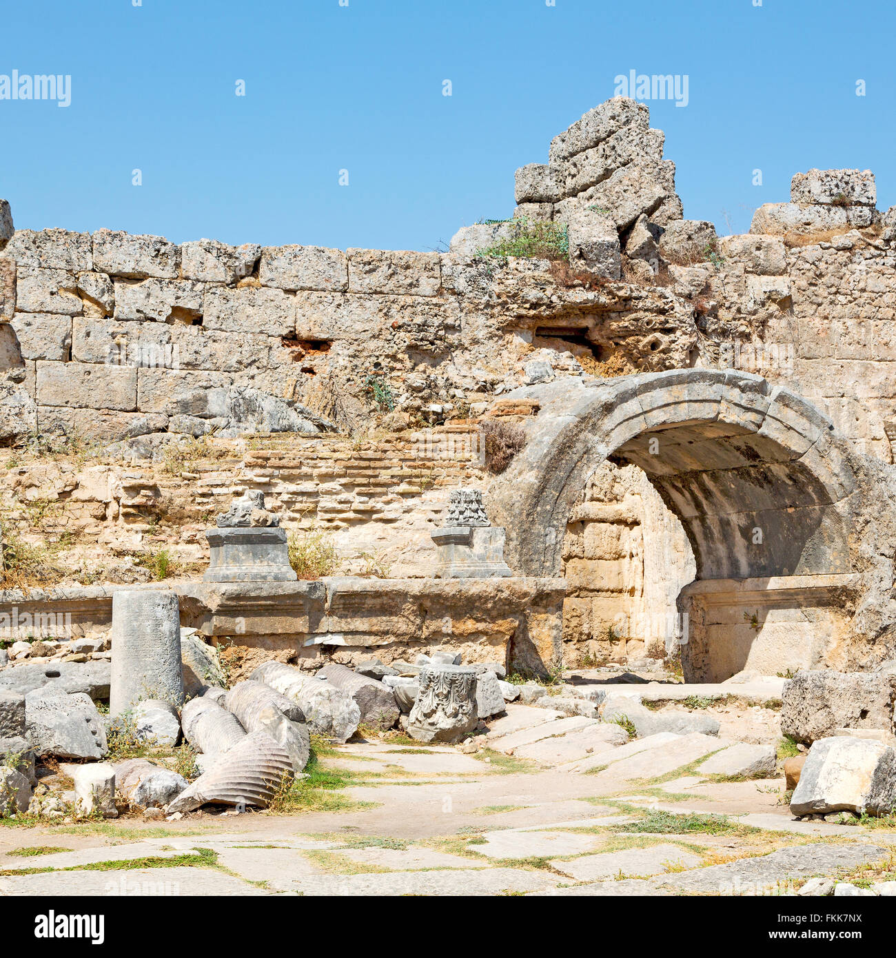 old construction in asia turkey the column and the roman temple Stock ...
