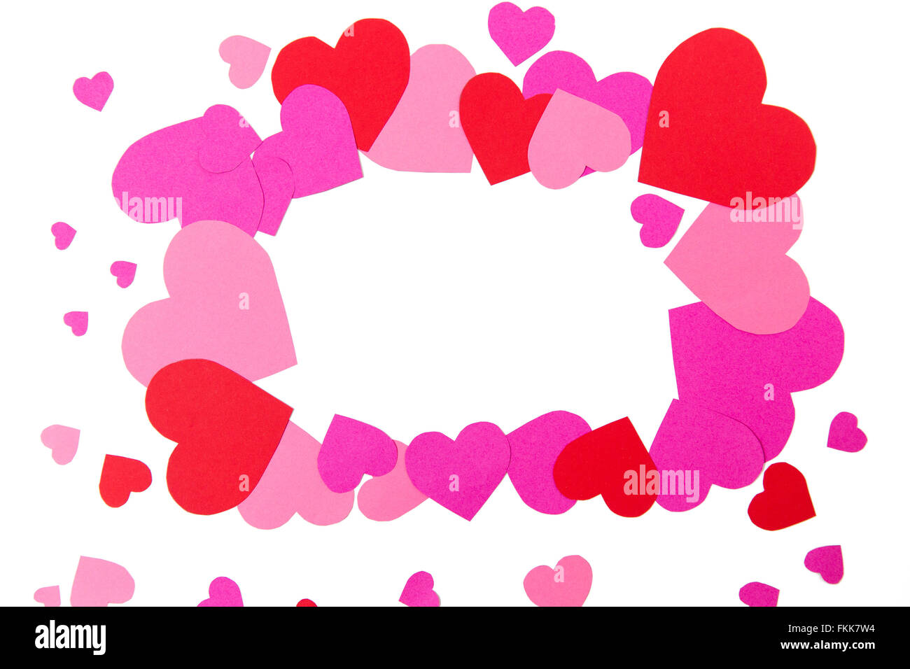 Pink paper heart in Cut Out Stock Images & Pictures - Alamy