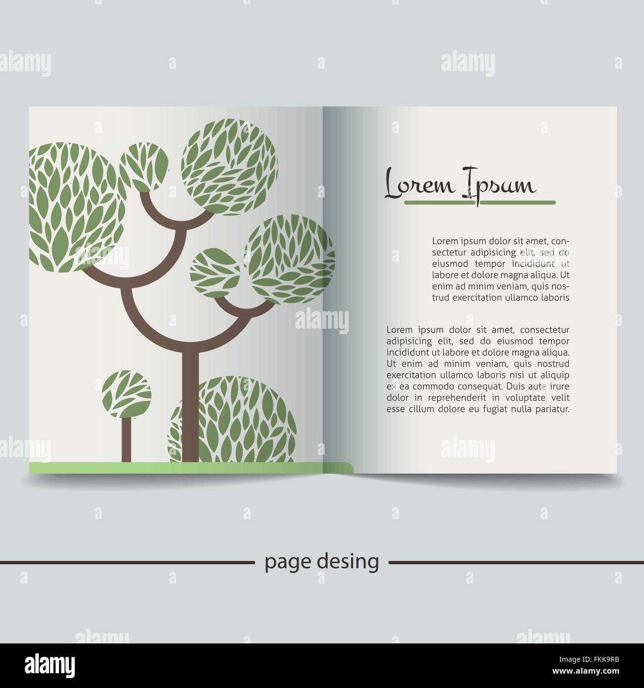Booklet with a picture of a green tree Stock Vector Image & Art - Alamy