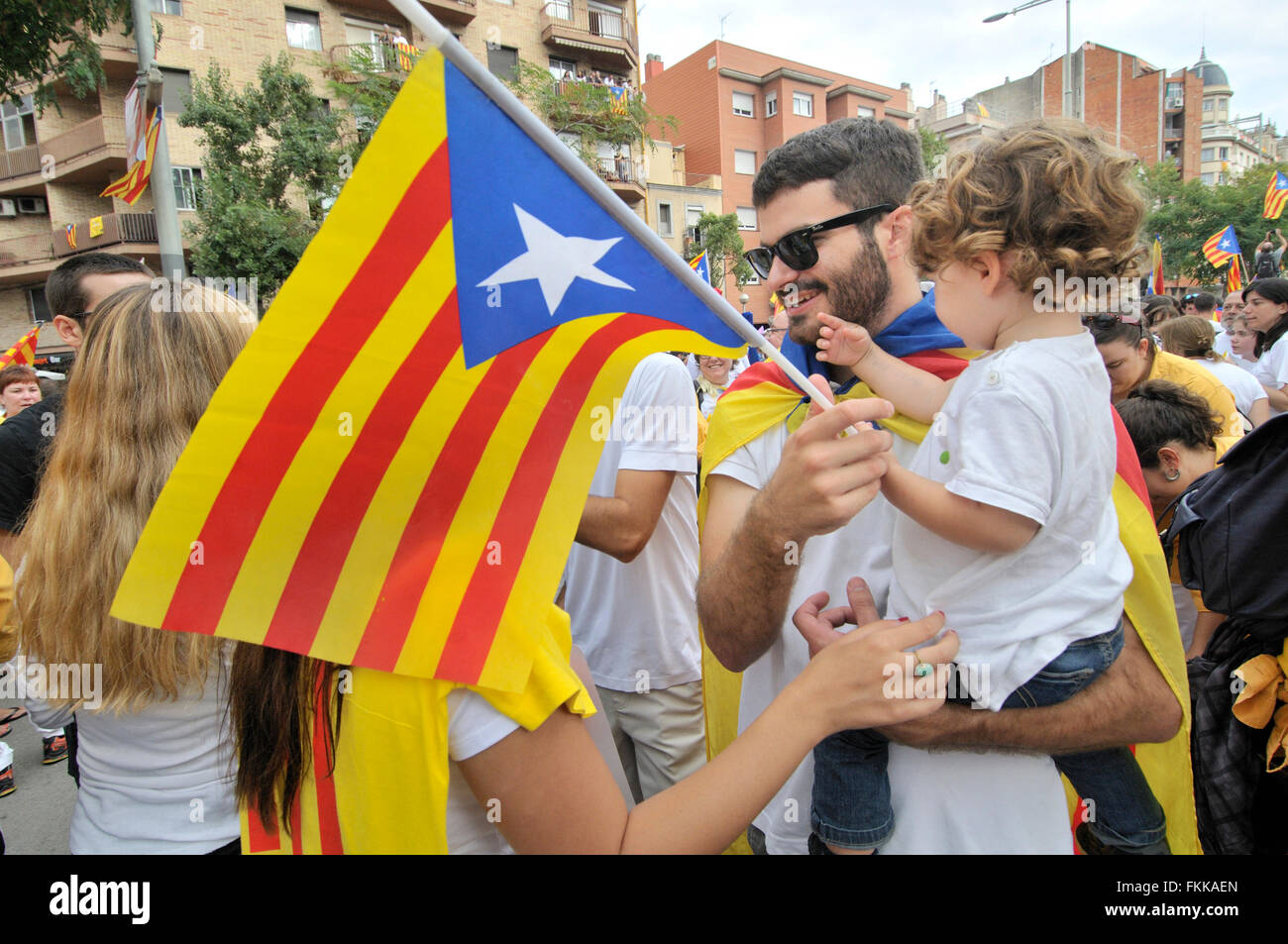Political demonstration for the independence of Catalonia, September 11 ...