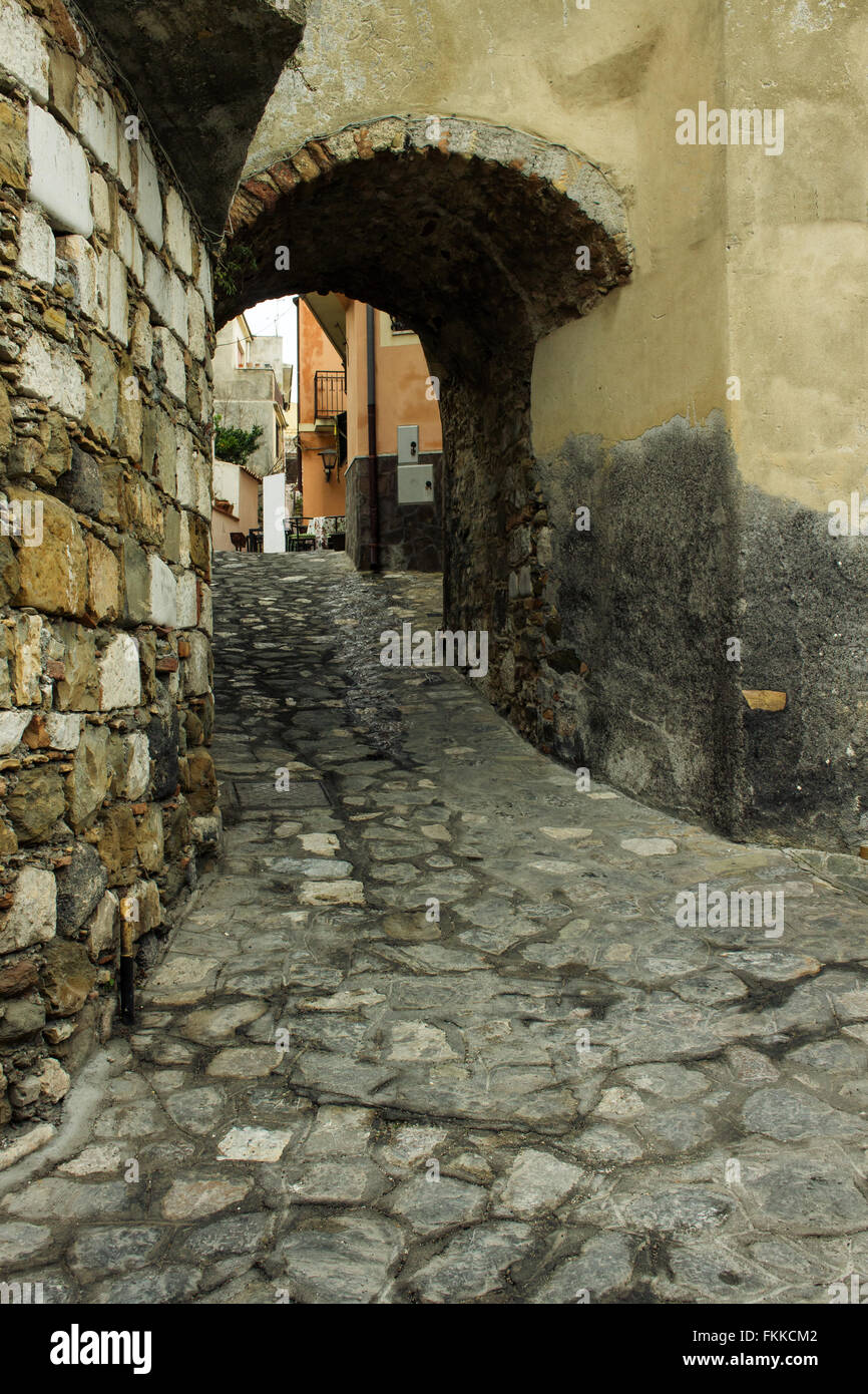 Medieval castle at castelmola hi-res stock photography and images - Alamy