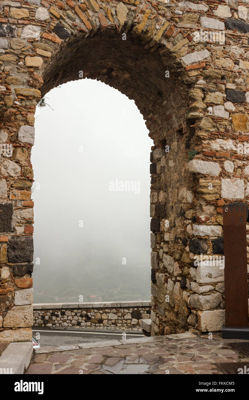 Medieval castle at castelmola hi-res stock photography and images - Alamy
