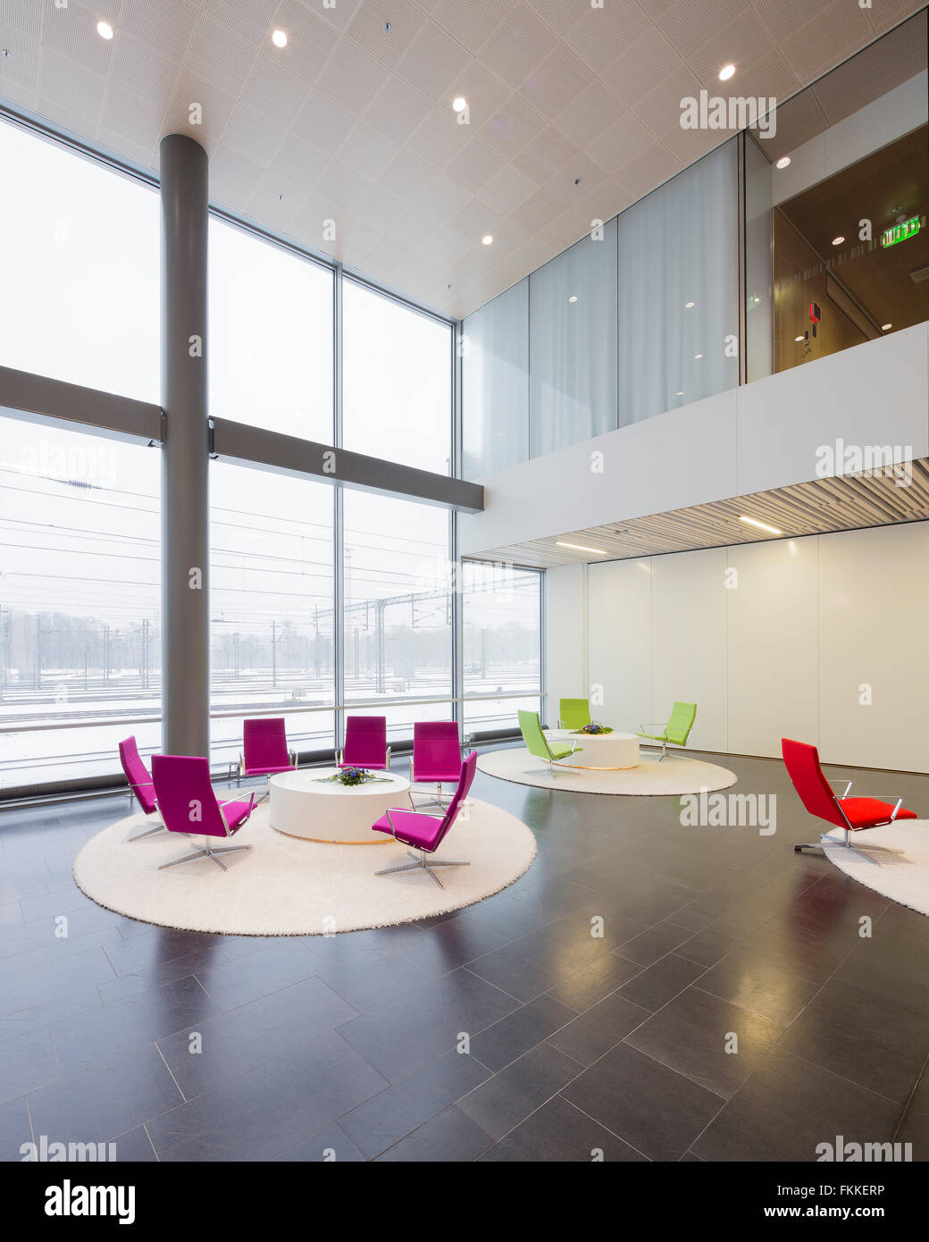 An interior view of a modern home in Helsinki in Finland, showing the ...