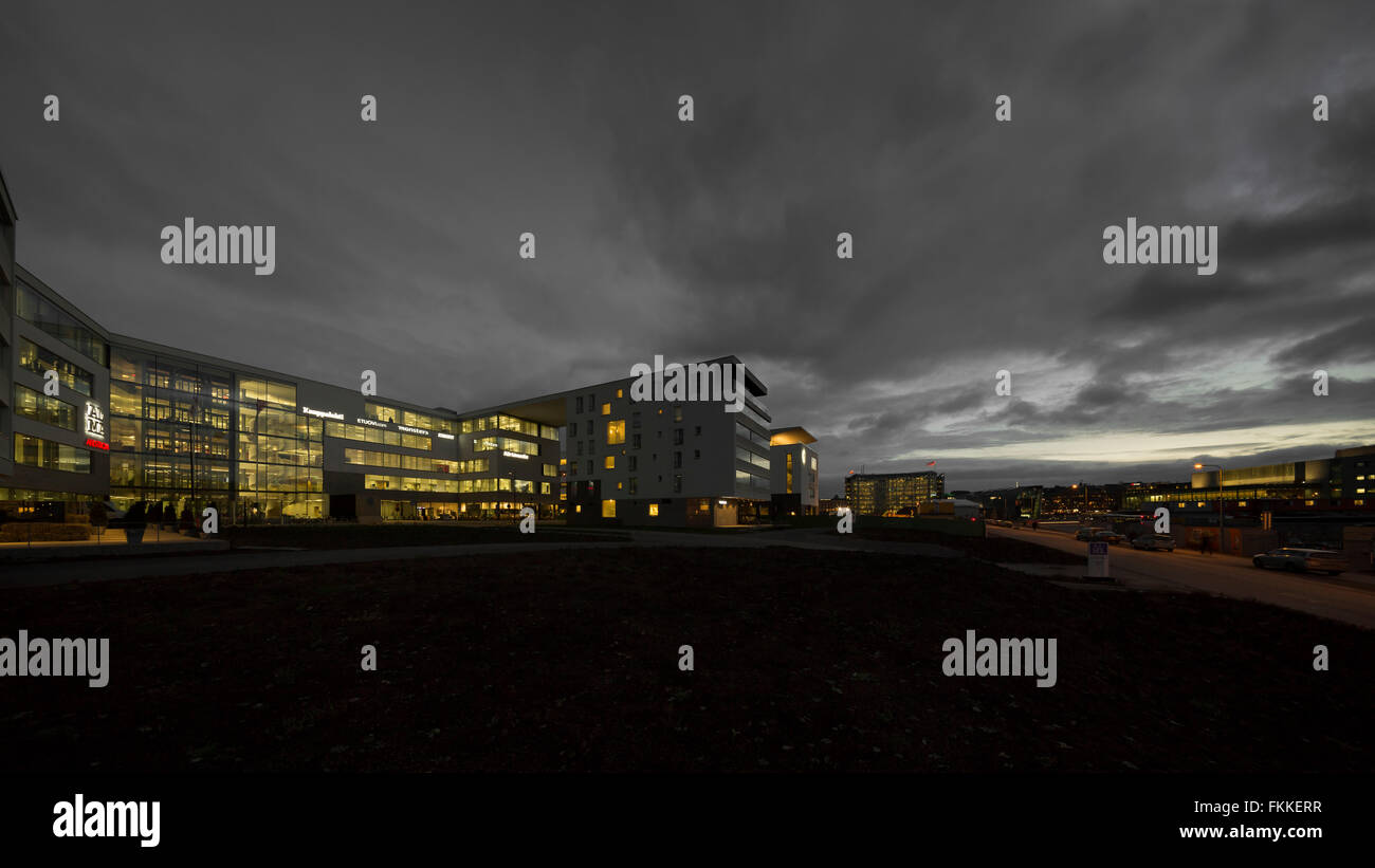 A large cityscape view of Helsinki, Finland showing the main buildings ...