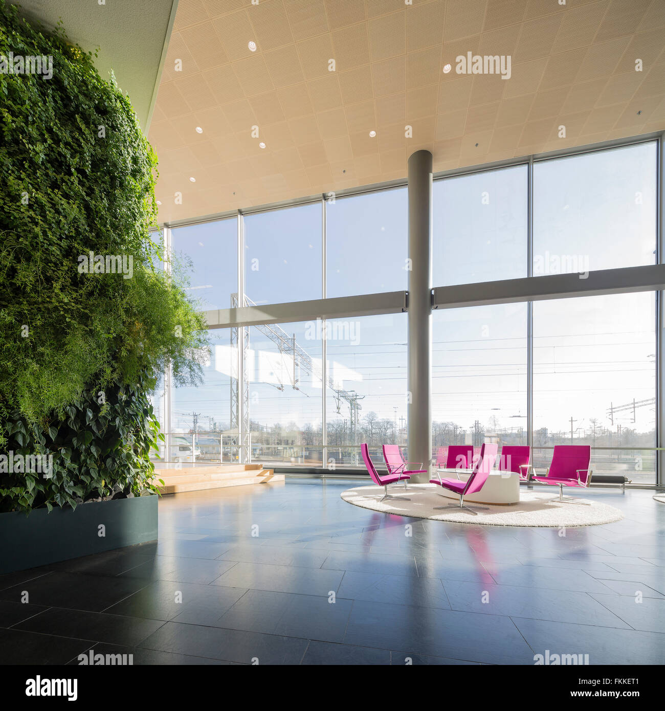 An interior view of a modern home in Helsinki in Finland, showing the ...