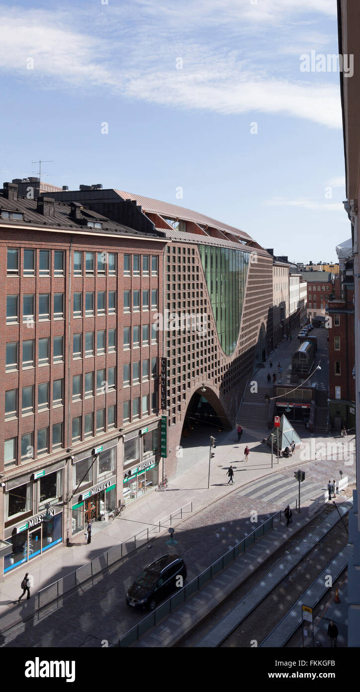 A view from above of the central library and the area around the ...