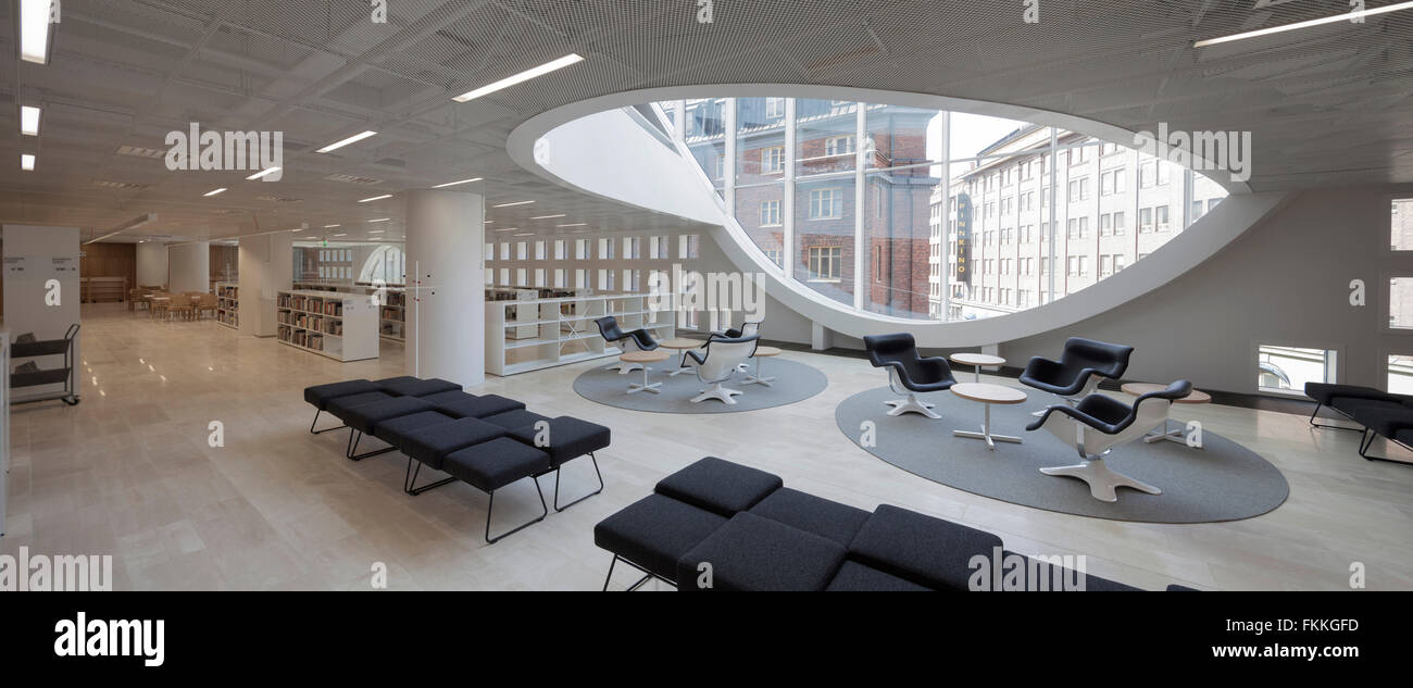 An interior view of a seating area in the central library Stock Photo ...