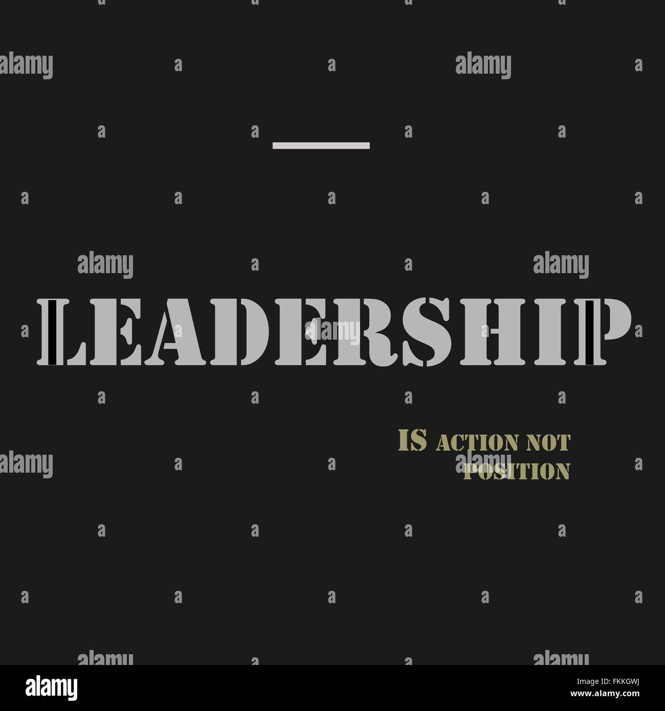 Leadership is action not position Stock Vector Image & Art - Alamy
