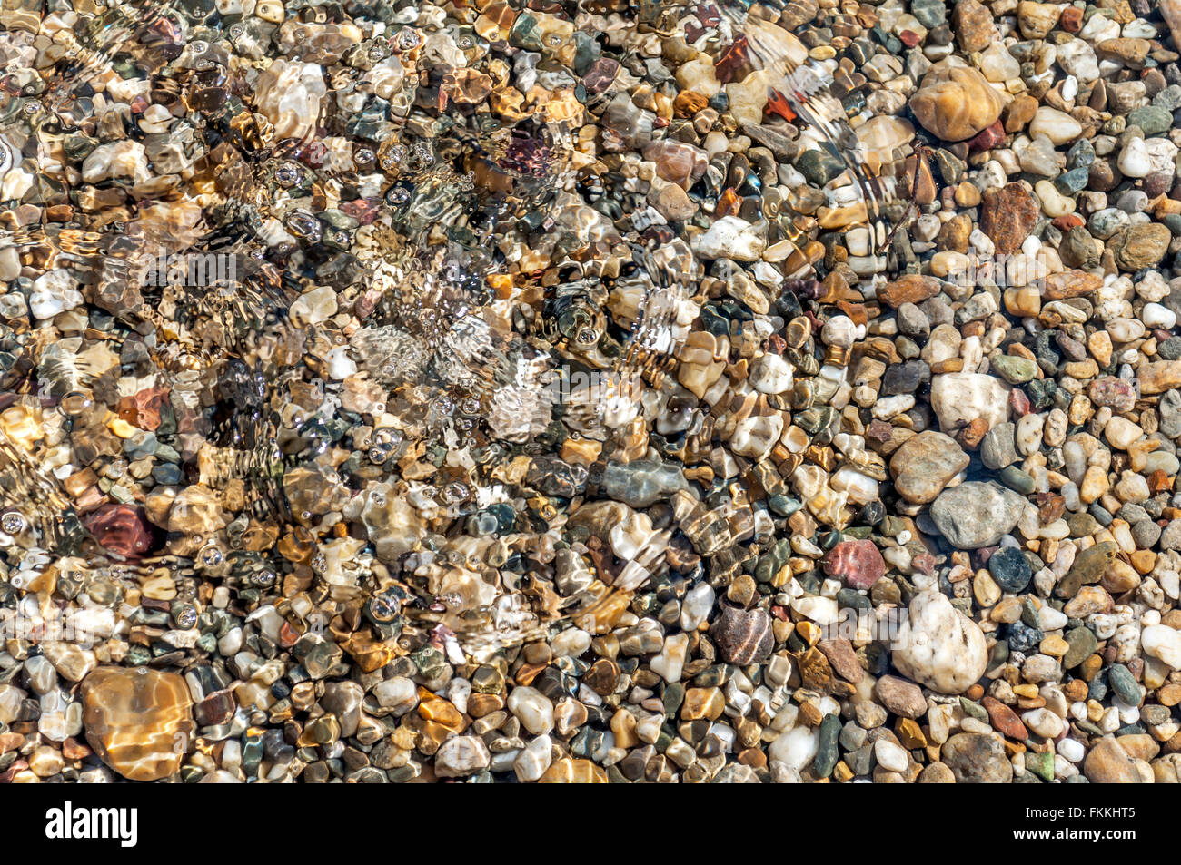 Stones on beach and sea water Stock Photo - Alamy
