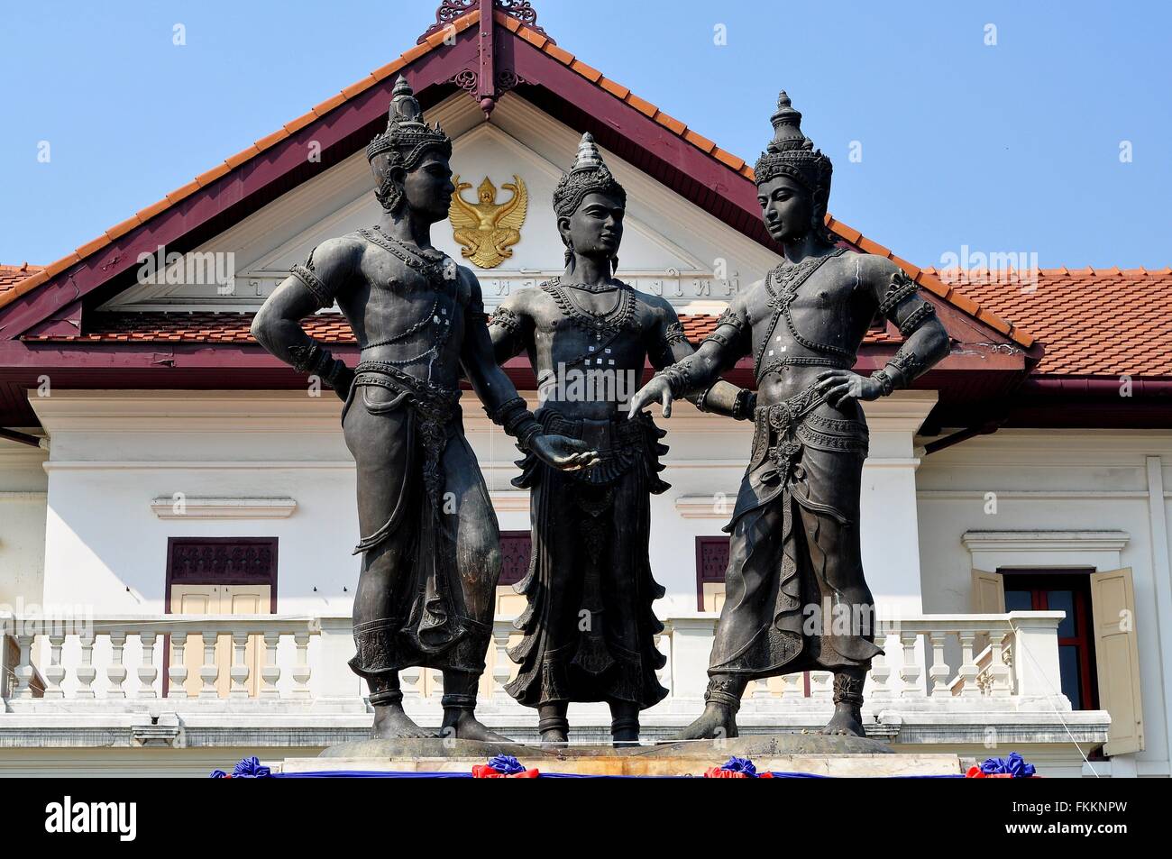Chiang Mai, Thailand: Three Kings Statues are a local landmark and ...