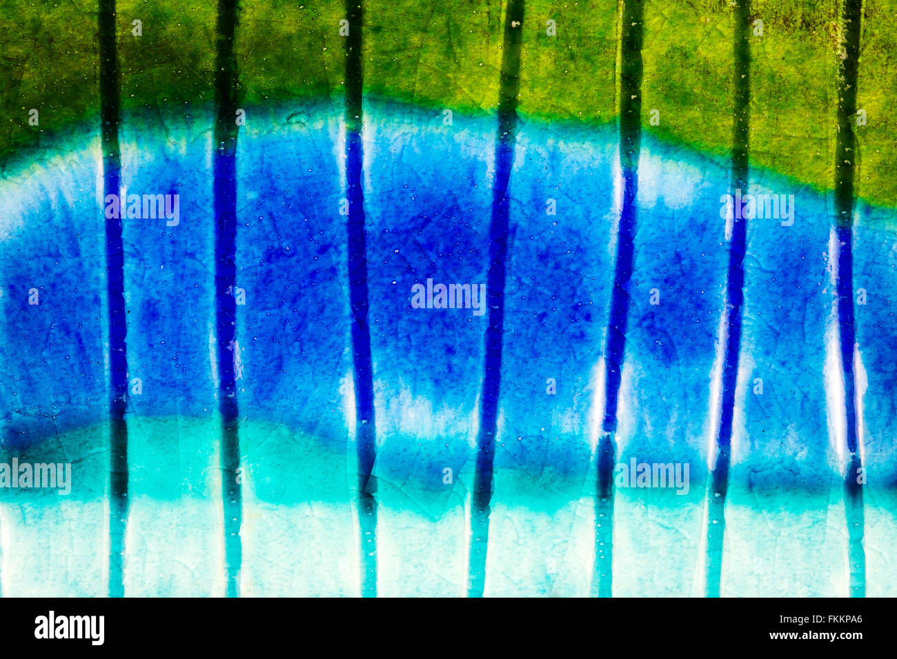 Closeup shot of glazed green and blue ceramics texture Stock Photo - Alamy