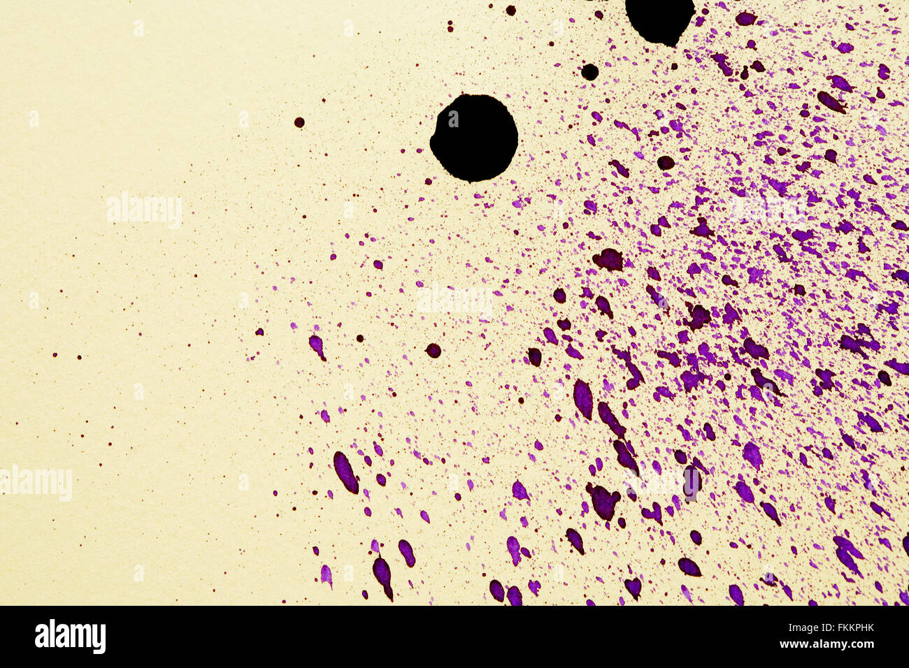 Art concept. Abstract composition with ink blots on paper Stock Photo ...