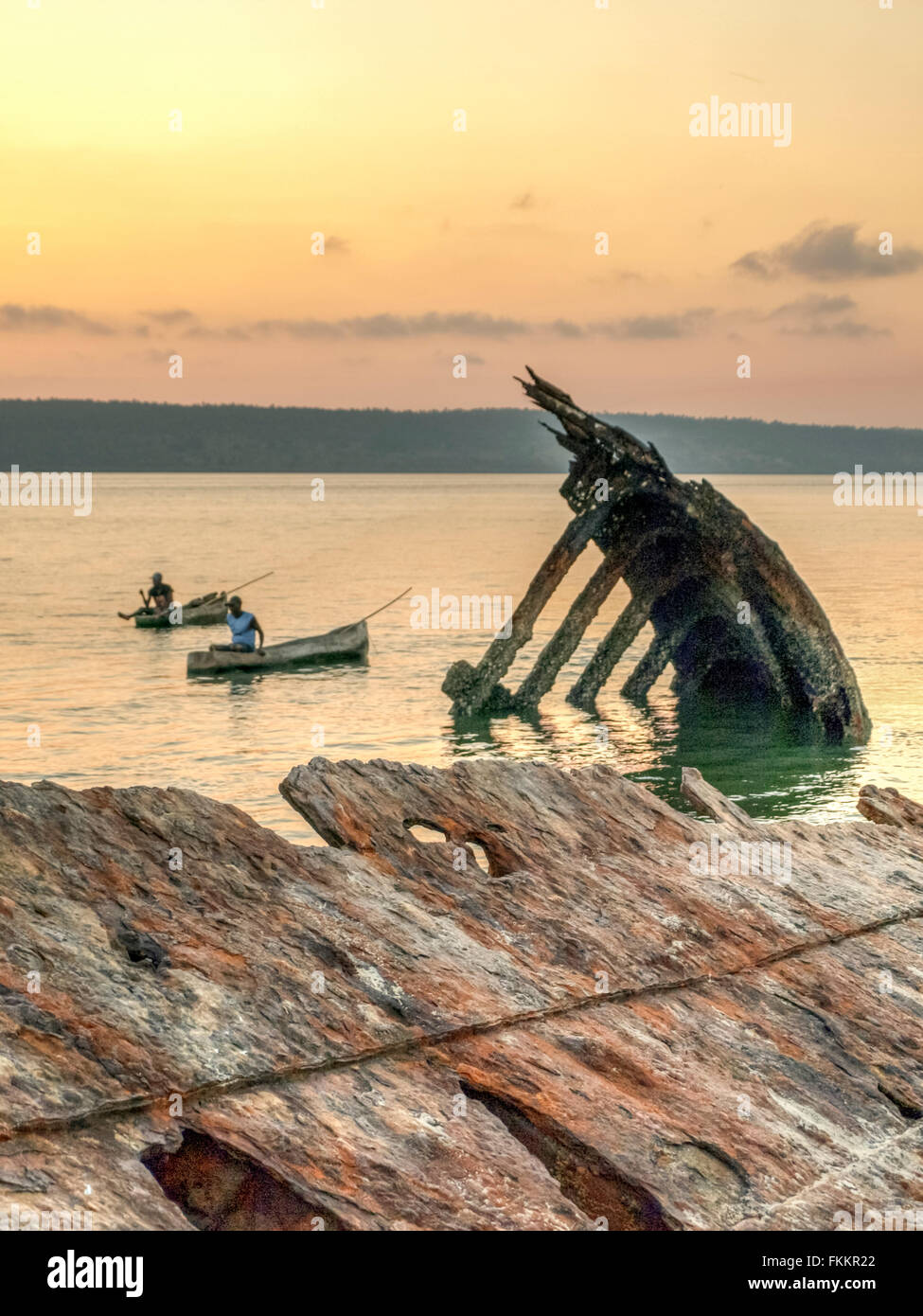 Linga Linga Mozambique Inhambane Southern African sunset Stock Photo ...