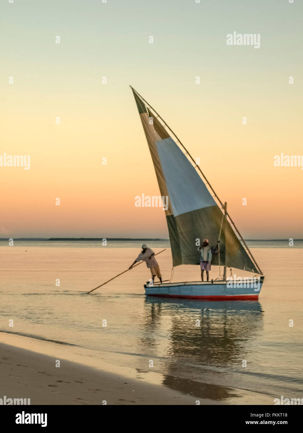 Linga Linga Mozambique Inhambane Southern African a dhow transporting ...