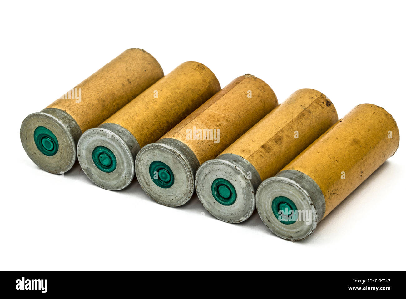 Signal cartridges for flare gun, isolated on white background Stock ...