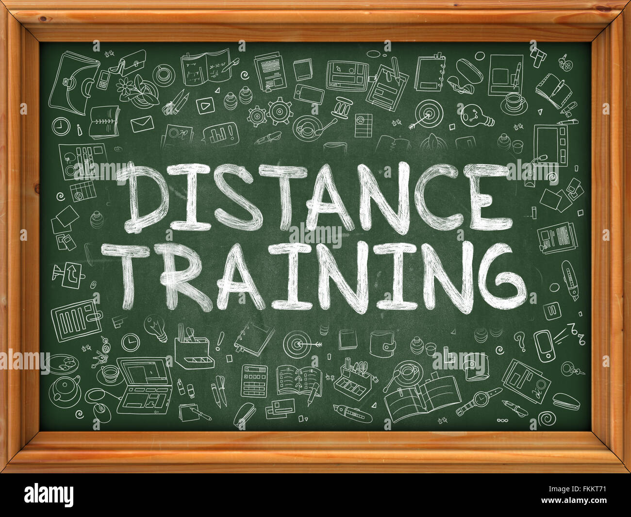Distance Training - Hand Drawn on Green Chalkboard Stock Photo - Alamy