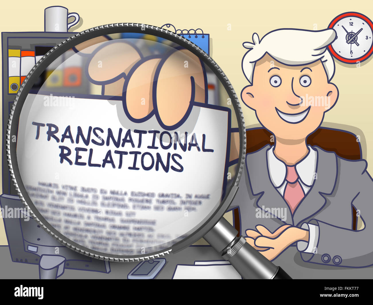 Transnational Relations through Lens. Doodle Design Stock Photo - Alamy
