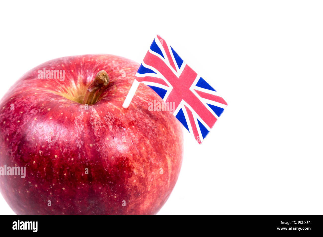 A Red Apple With British Union Jack Flag Stock Photo - Alamy