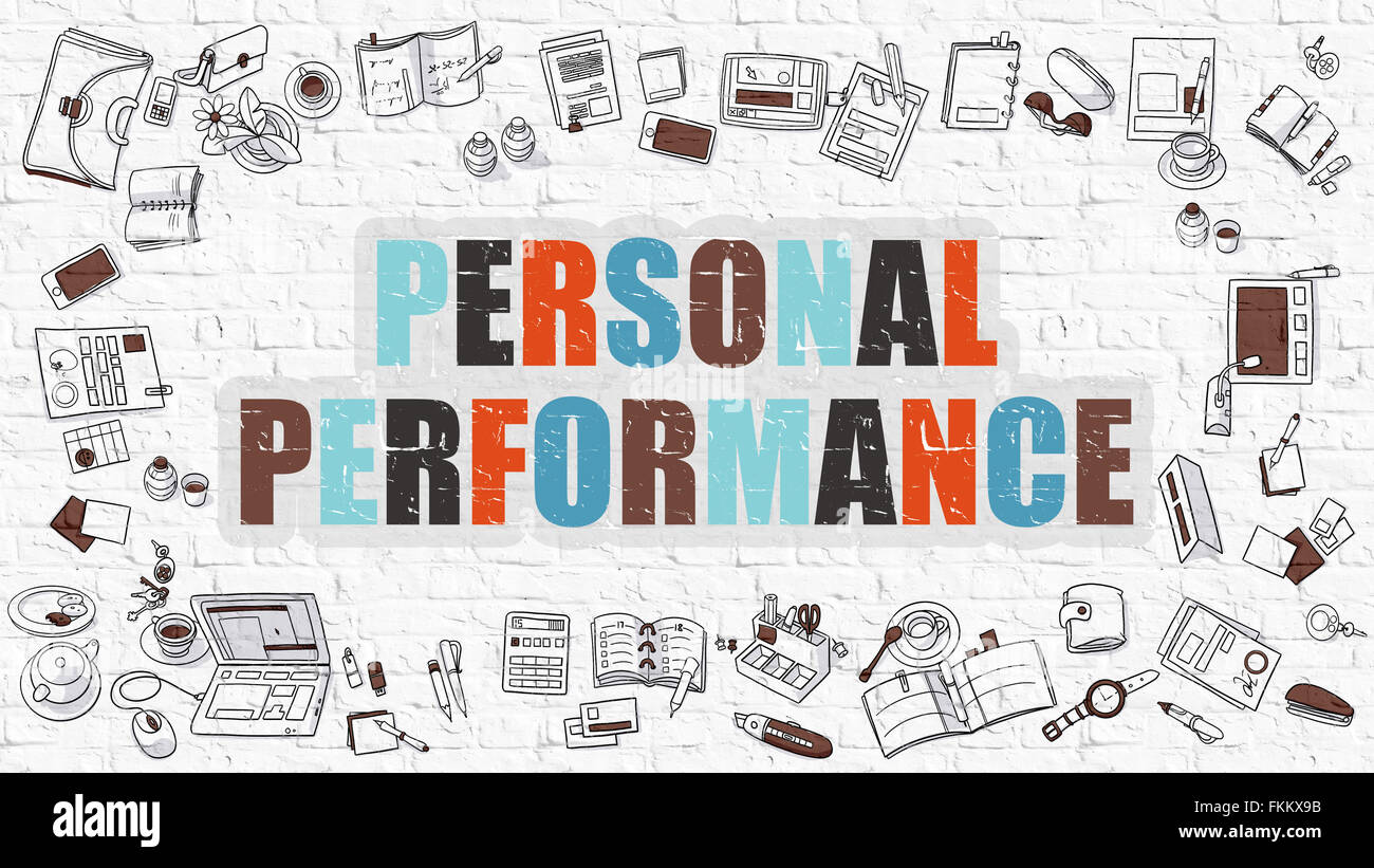 Personal Performance in Multicolor. Doodle Design Stock Photo - Alamy