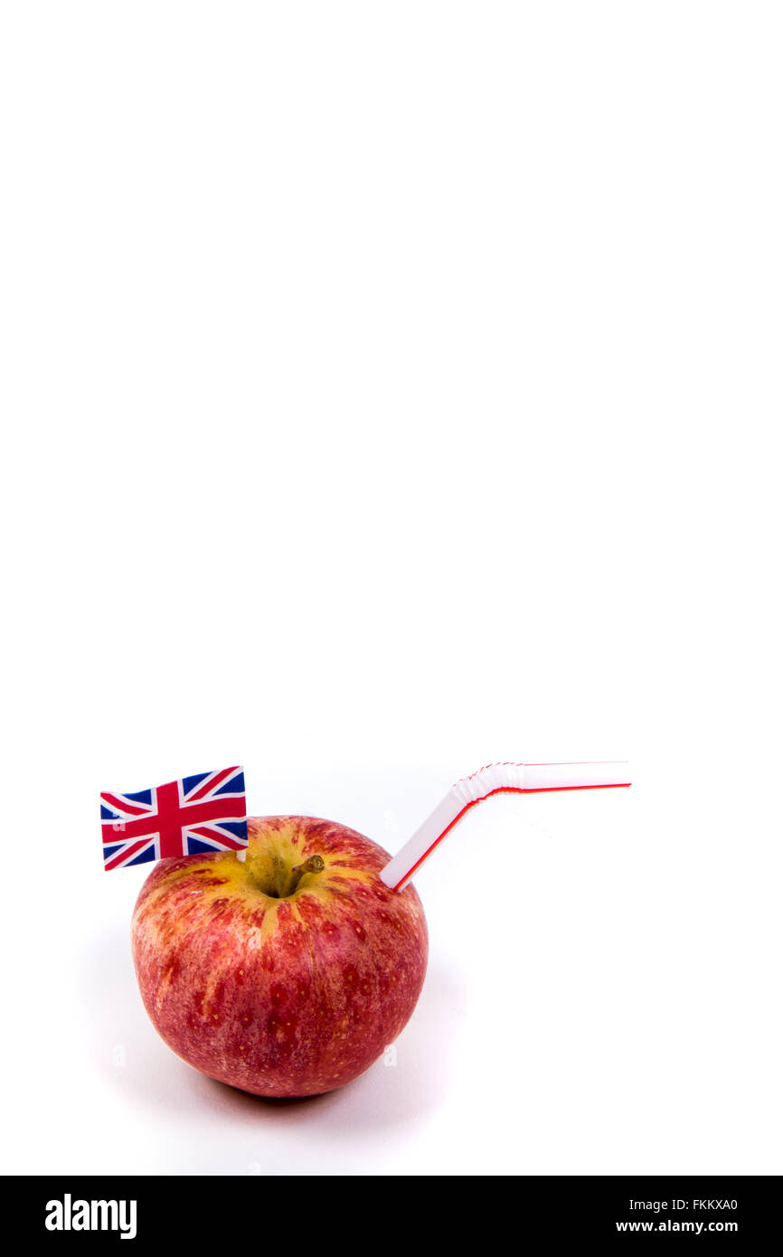 A Red Apple With British Union Jack Flag Stock Photo - Alamy