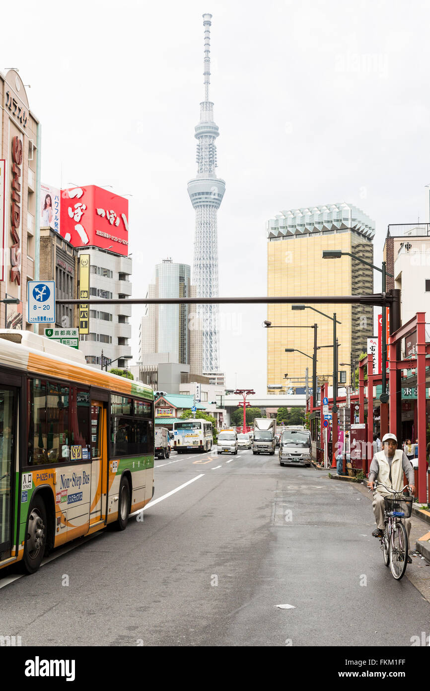 Tokyo Skytree, view from Asakusa, Taito City, Tokyo, Japan Stock Photo ...
