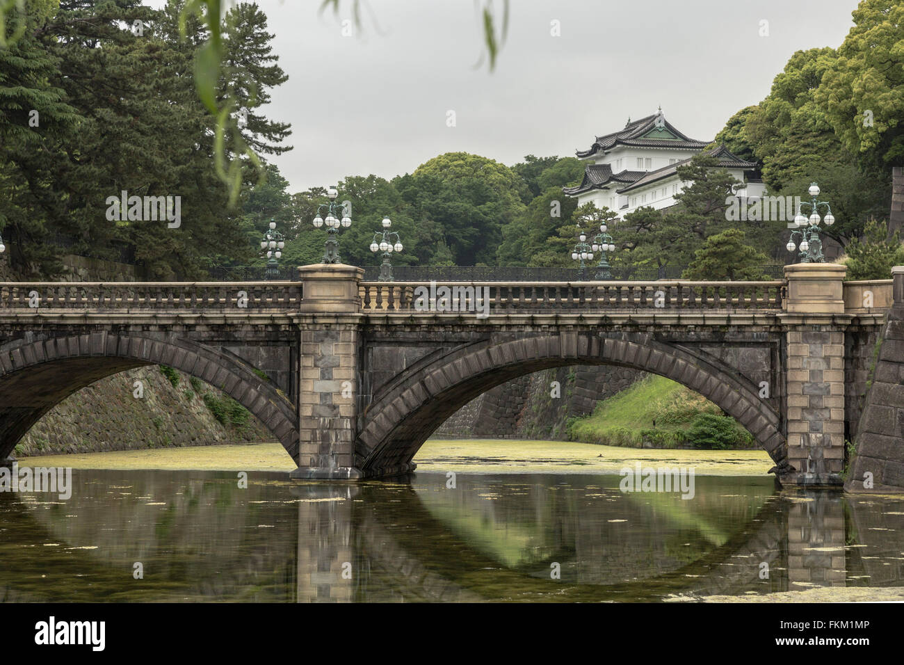 Nijubashi, Tokyo Japan. Nijubashi are the two bridges that form an ...
