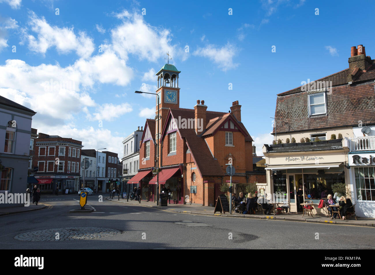 Largely Victorian High Street in Wimbledon Village, pretty suburb in ...
