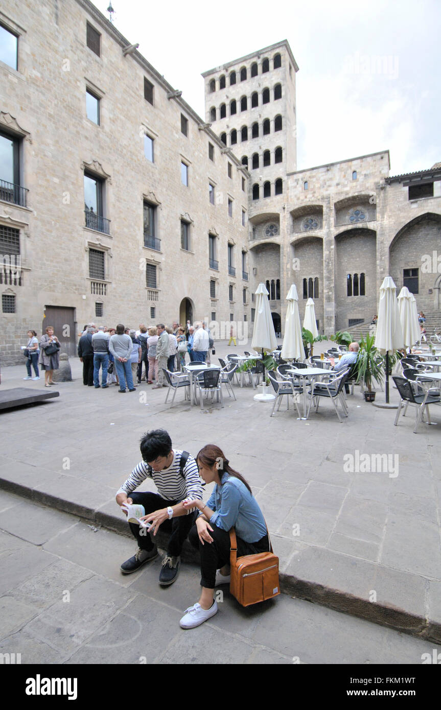 Plaça del Rei, ´King´s Square´, is a 14th century medieval public ...