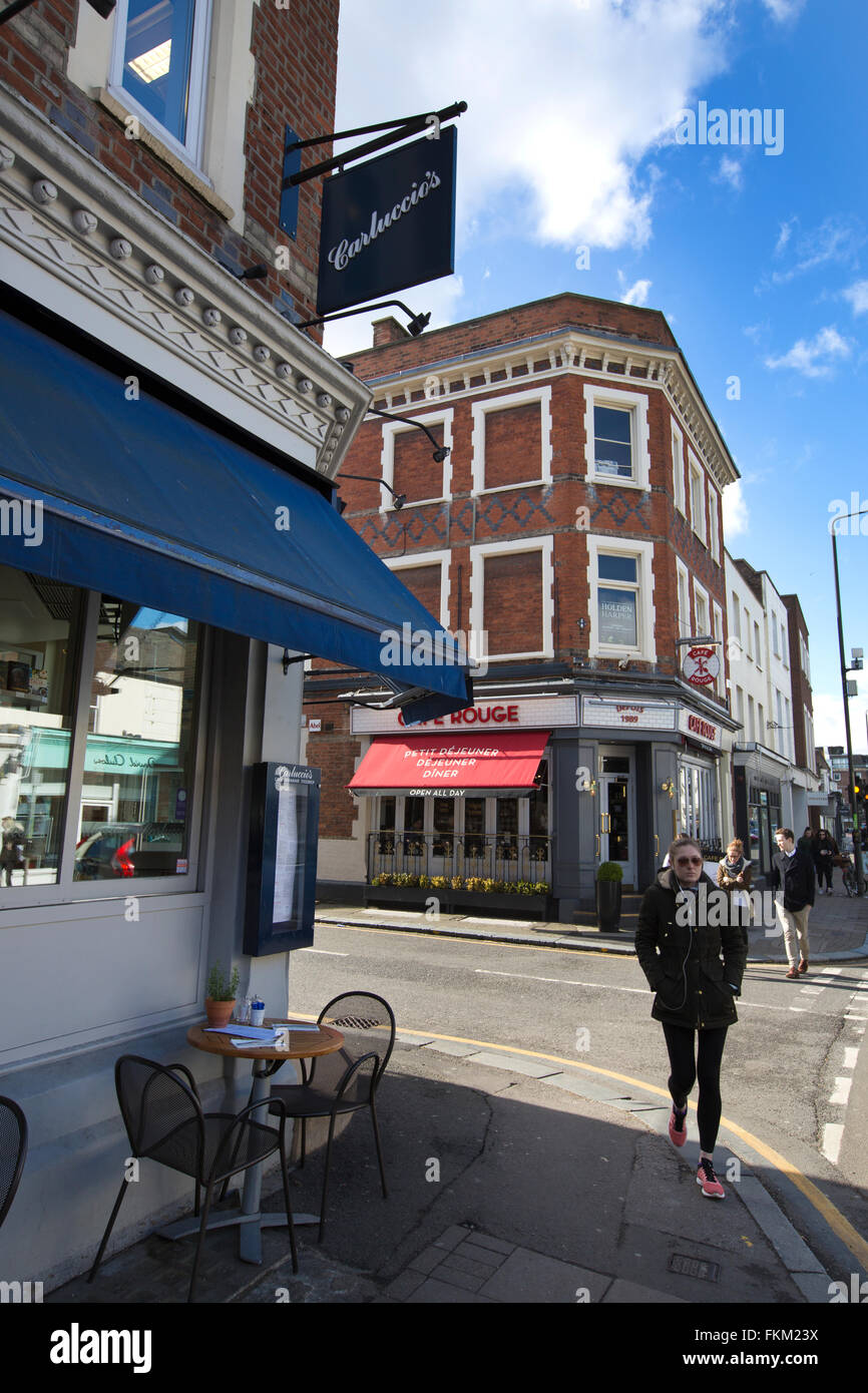 Largely Victorian High Street in Wimbledon Village, pretty suburb in ...