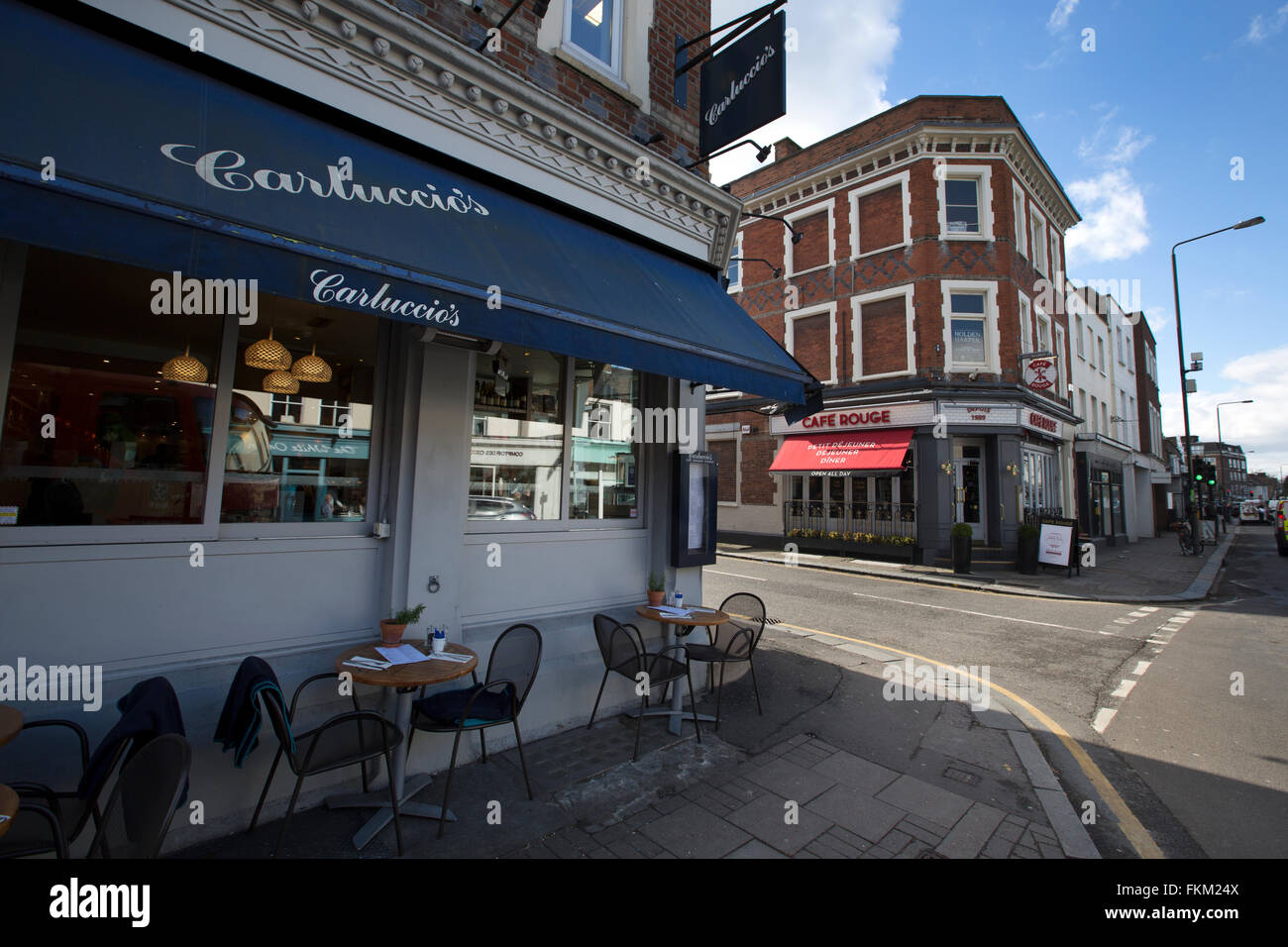 Largely Victorian High Street in Wimbledon Village, pretty suburb in ...