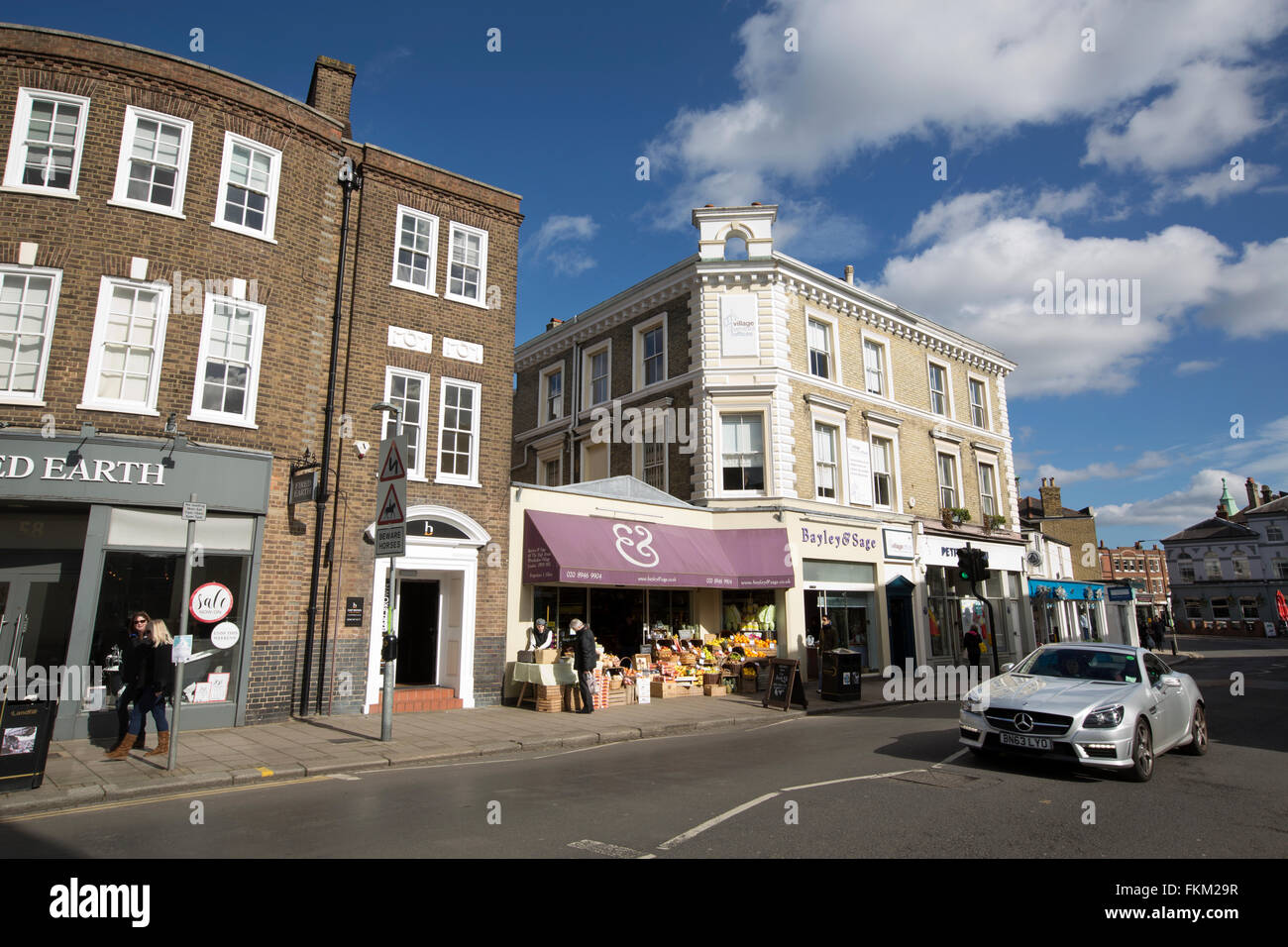 Largely Victorian High Street in Wimbledon Village, pretty suburb in ...