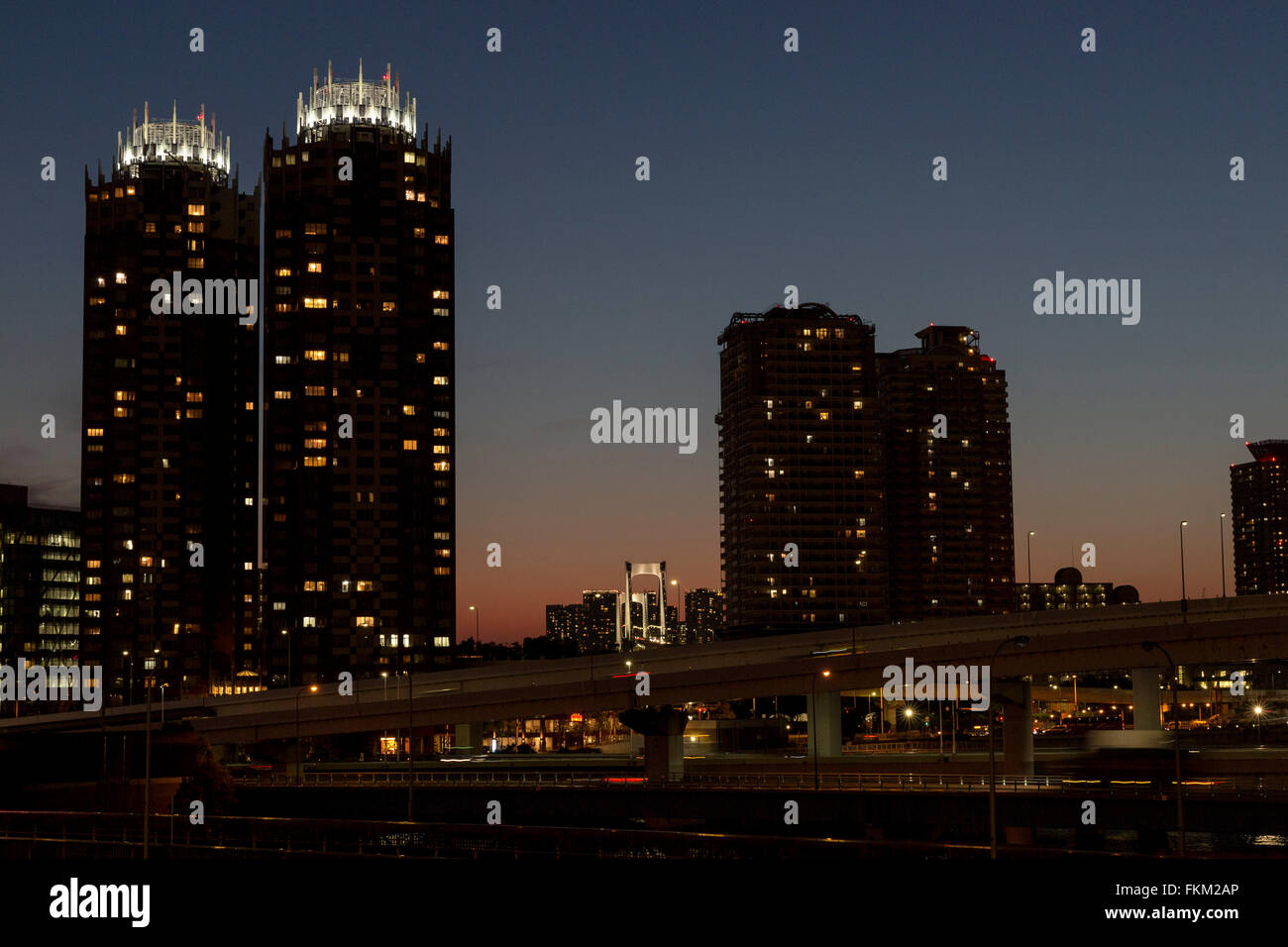 Odaiba by night, Tokyo Bay, Japan Stock Photo - Alamy