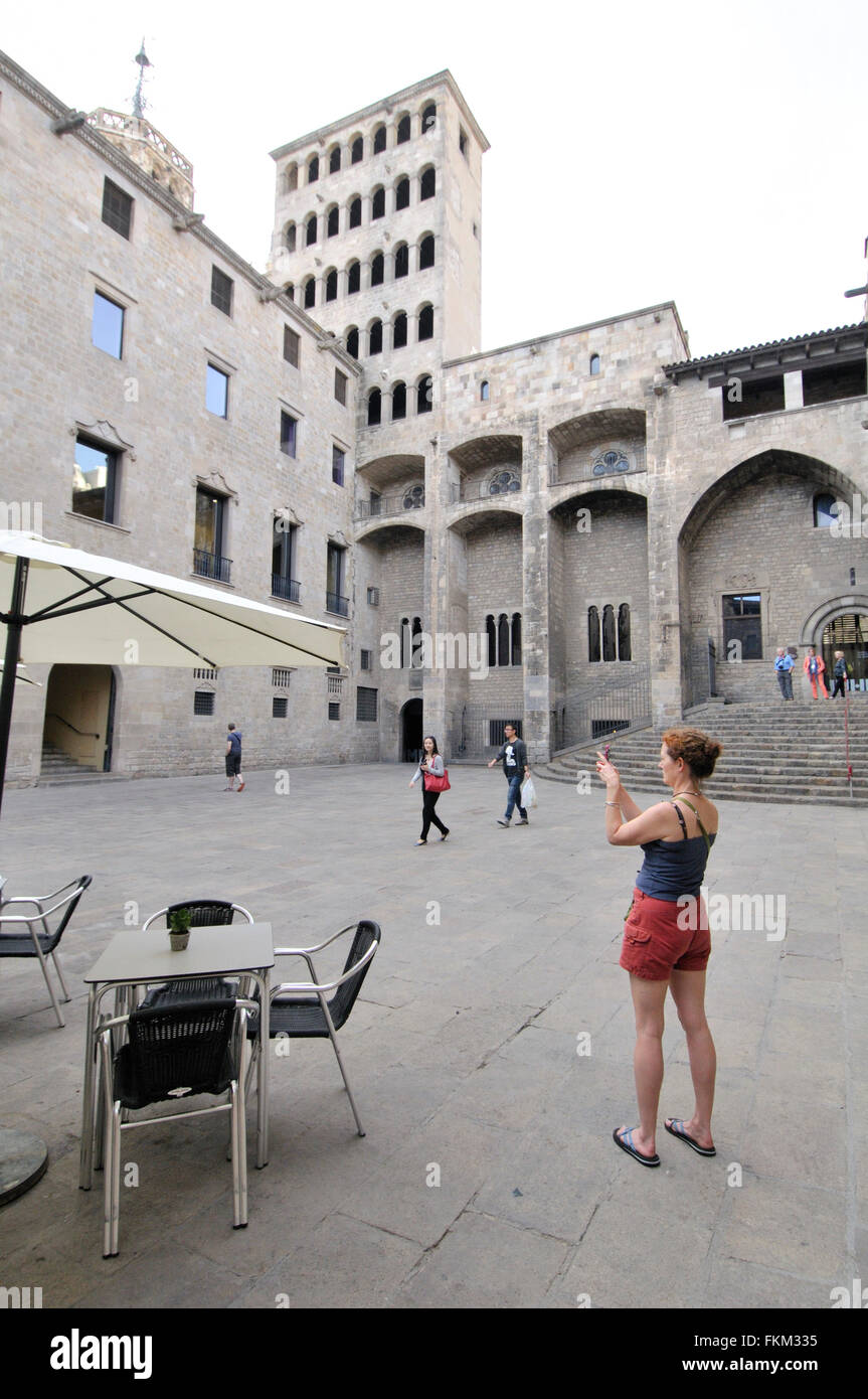 Plaça del Rei, ´King´s Square´, is a 14th century medieval public ...