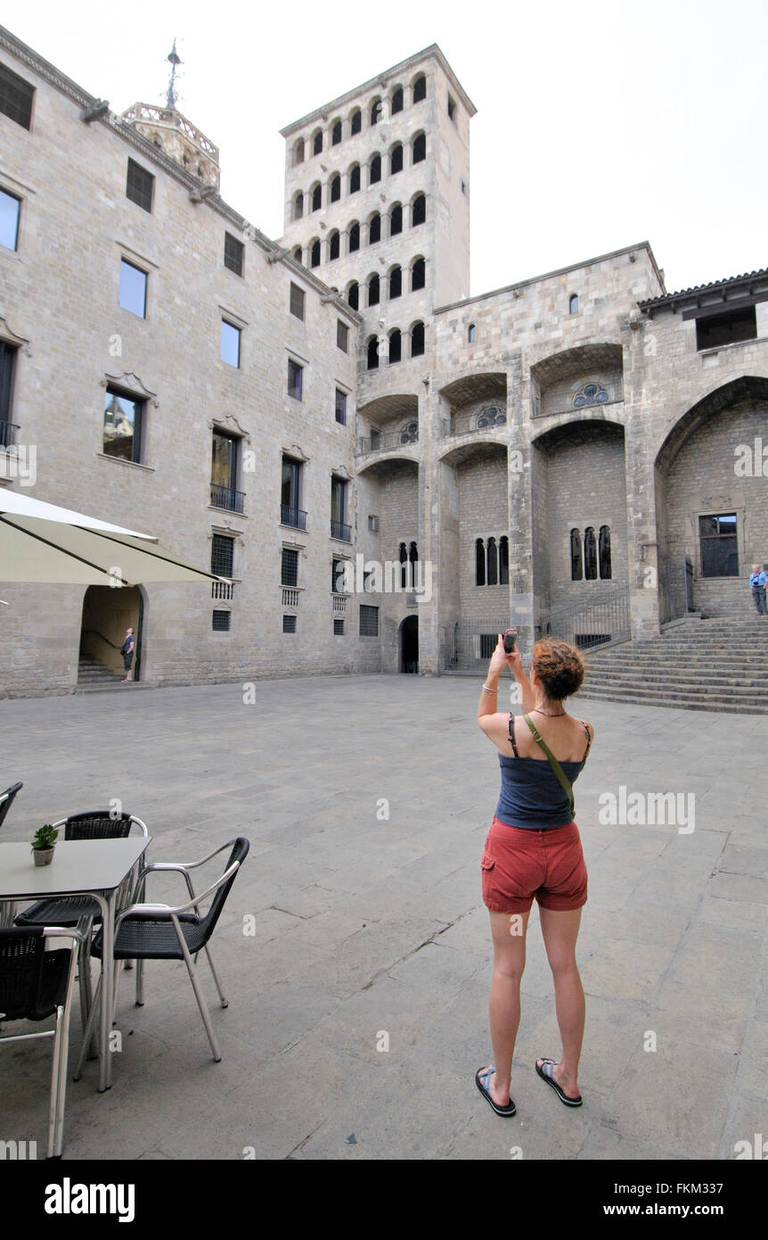 Plaça del Rei, ´King´s Square´, is a 14th century medieval public ...