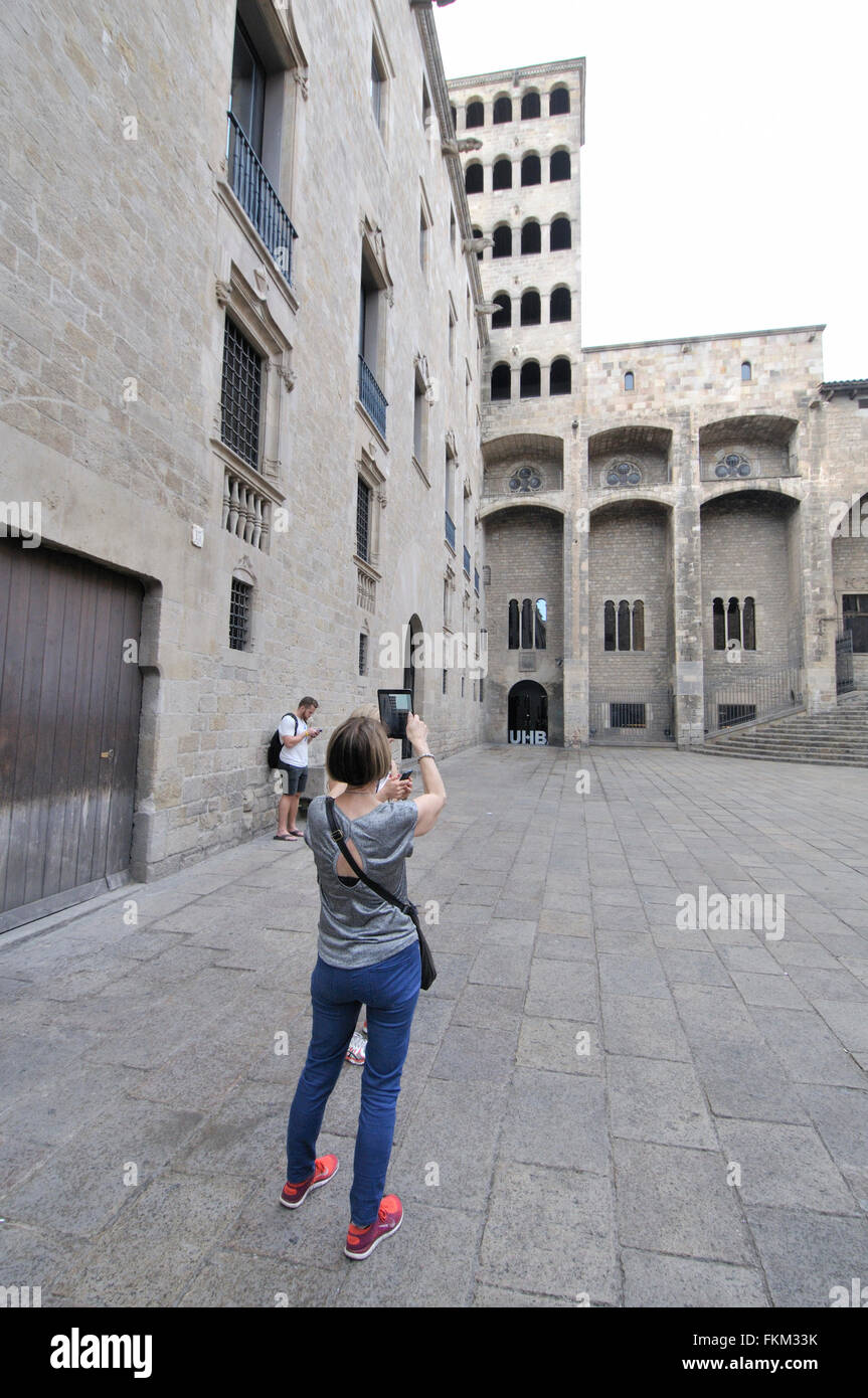 Plaça del Rei, ´King´s Square´, is a 14th century medieval public ...