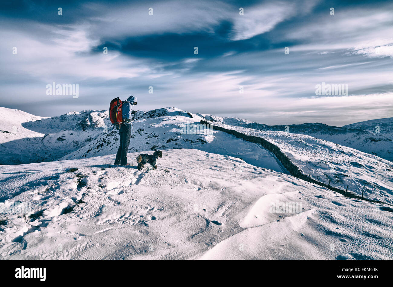 A hiker checking their position in the mountains on a GPS and map ...
