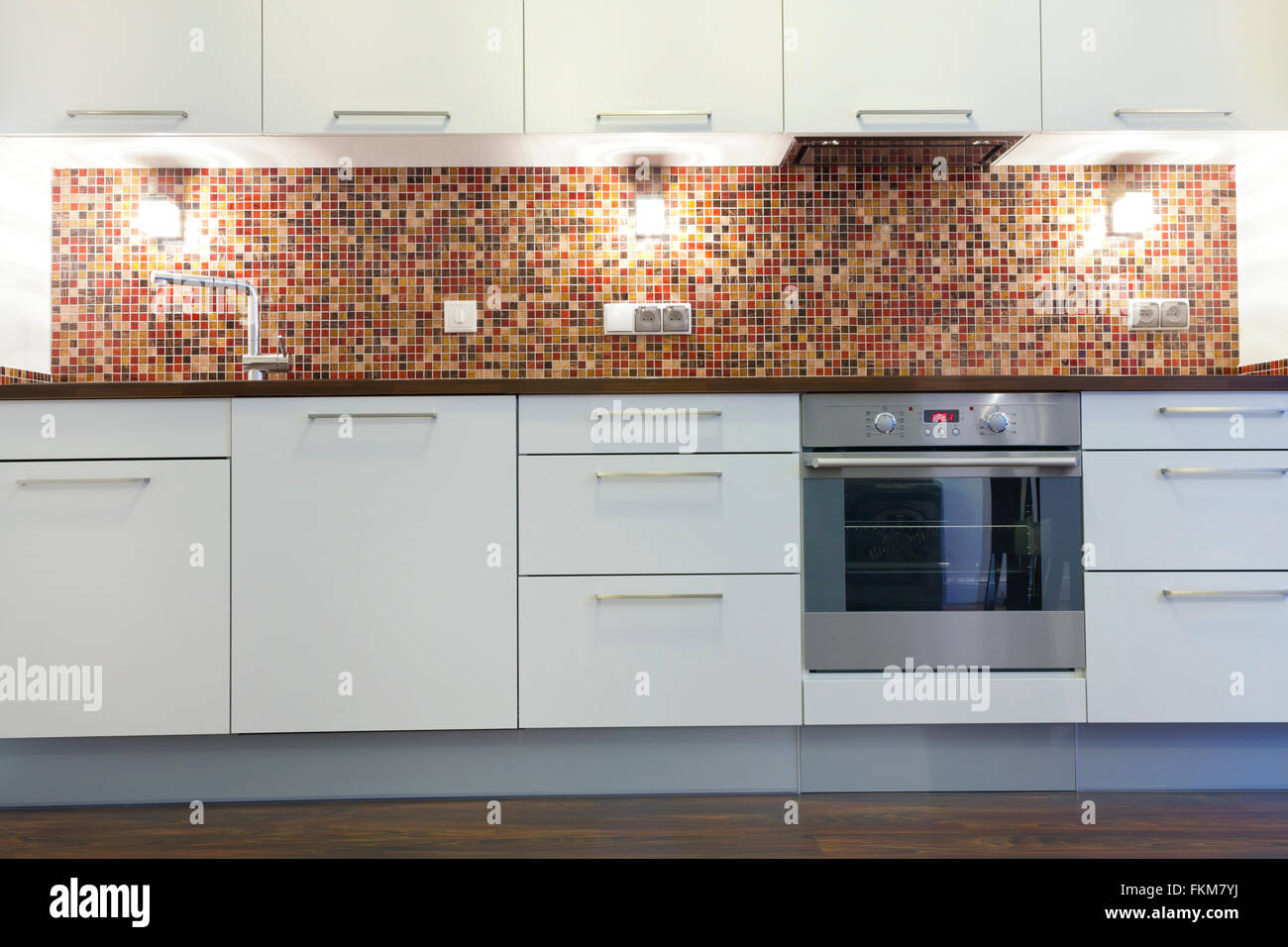 Colorful Mosaic Idea Of Modern Kitchen