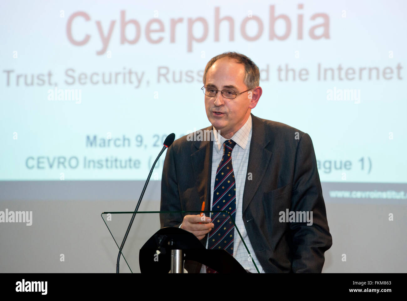 Prague, Czech Republic. 09th Mar, 2016. Lecture of Edward Lucas ...