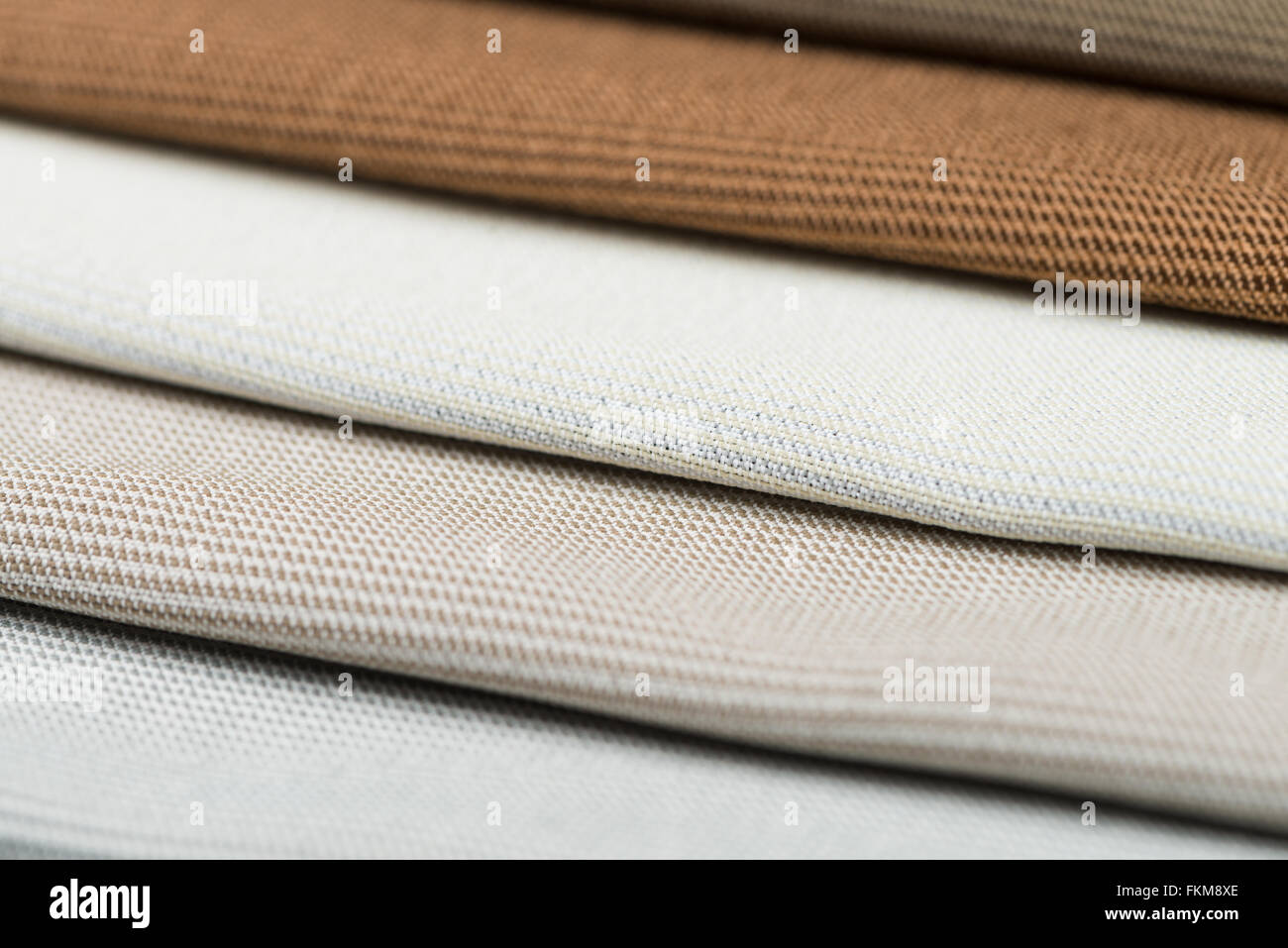 Closeup detail of multi color fabric texture samples Stock Photo - Alamy