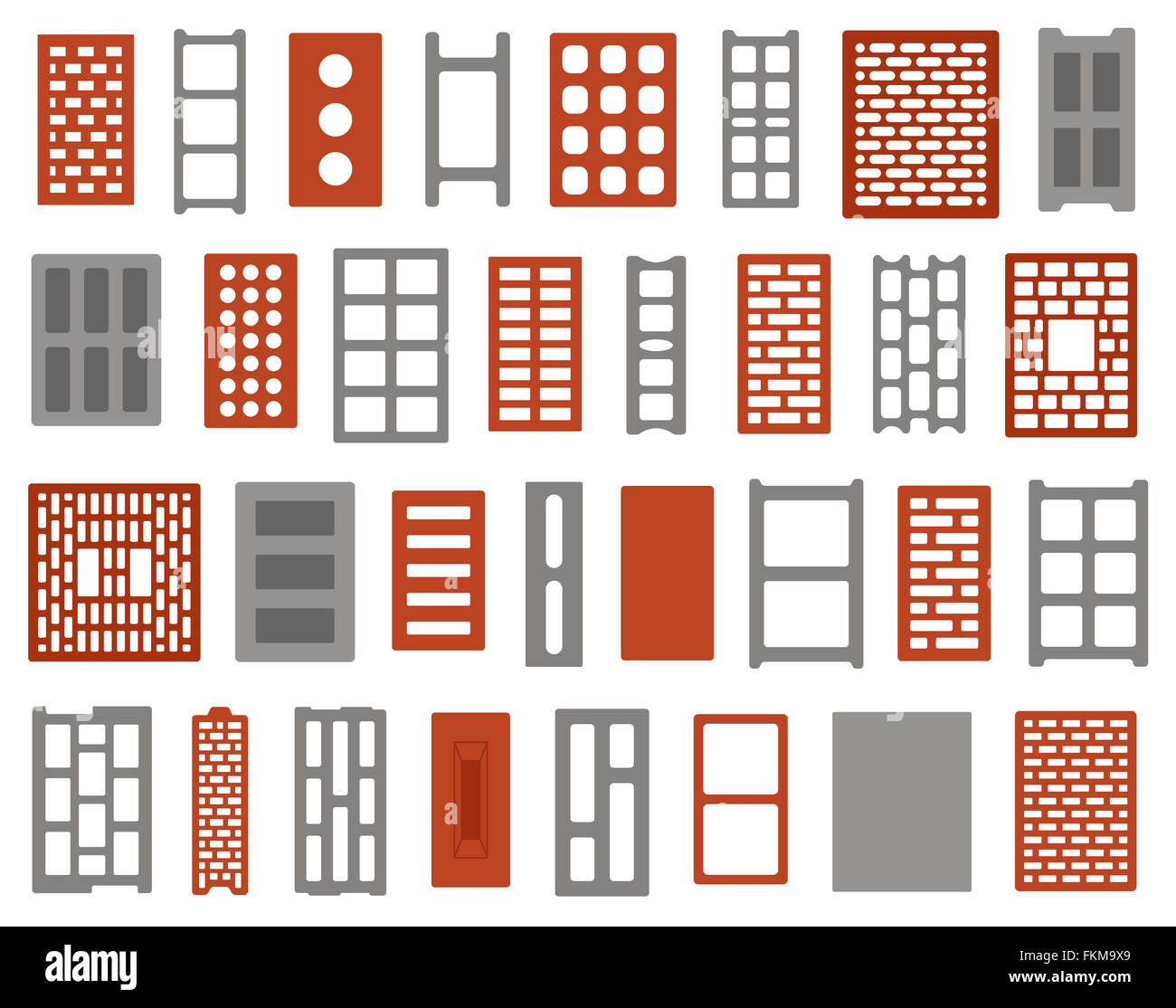 Concrete block construction Cut Out Stock Images & Pictures - Alamy