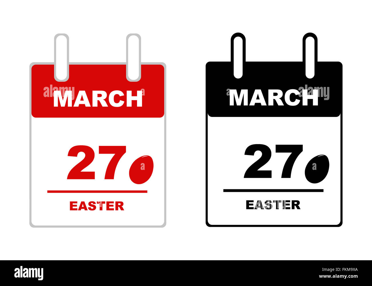 Calendar march icon Cut Out Stock Images & Pictures - Alamy