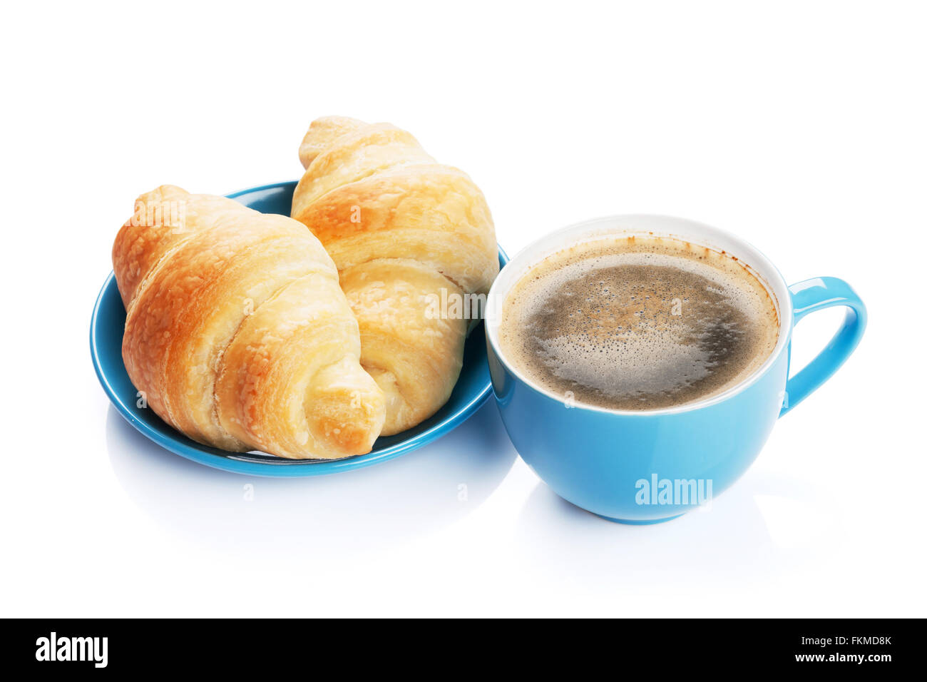 Espresso coffee croissants breakfast Cut Out Stock Images & Pictures ...