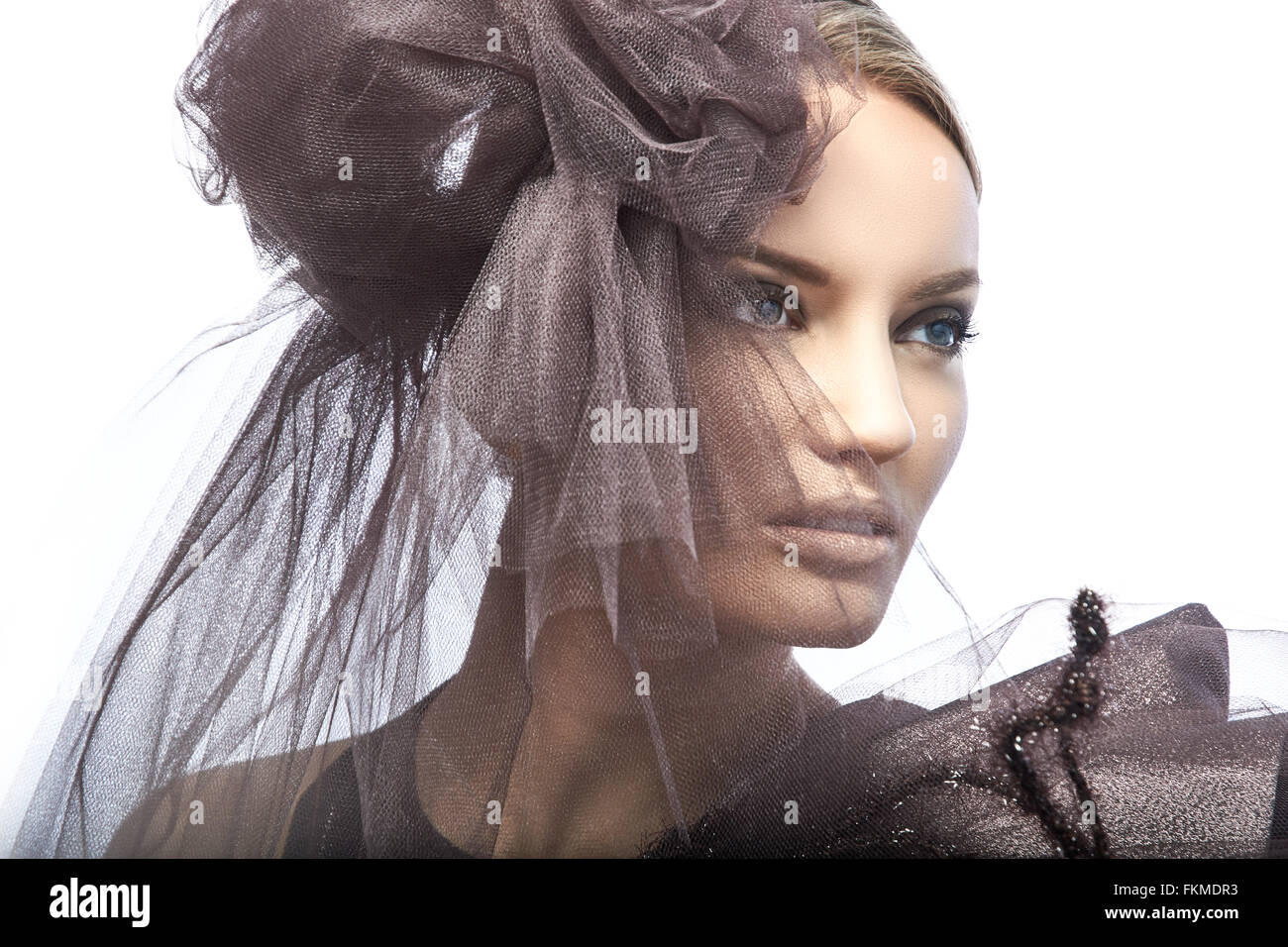 Portrait of the girl wearing a designer collection fashion clothes ...