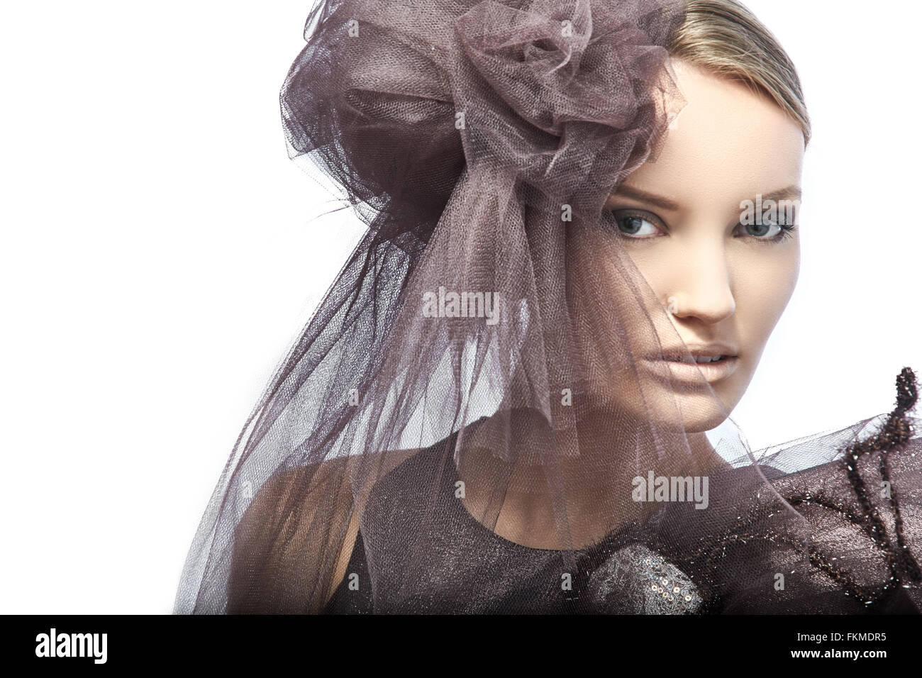 Portrait of the girl wearing a designer collection fashion clothes ...