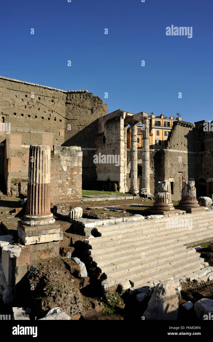 Italy, Rome, Forum of Augustus, temple of Mars Ultor the Avenger (1st ...