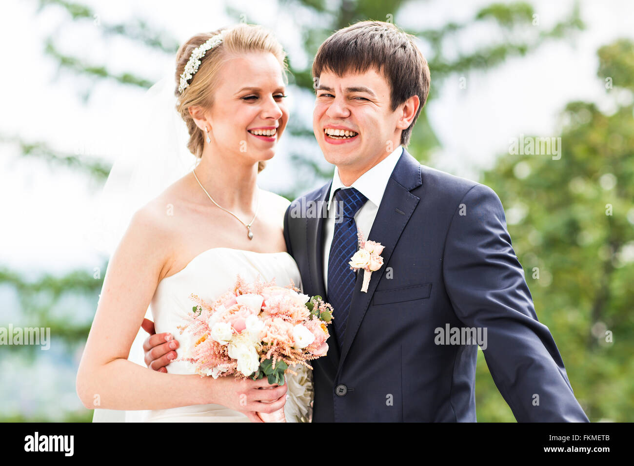 Bride and groom Stock Photo - Alamy