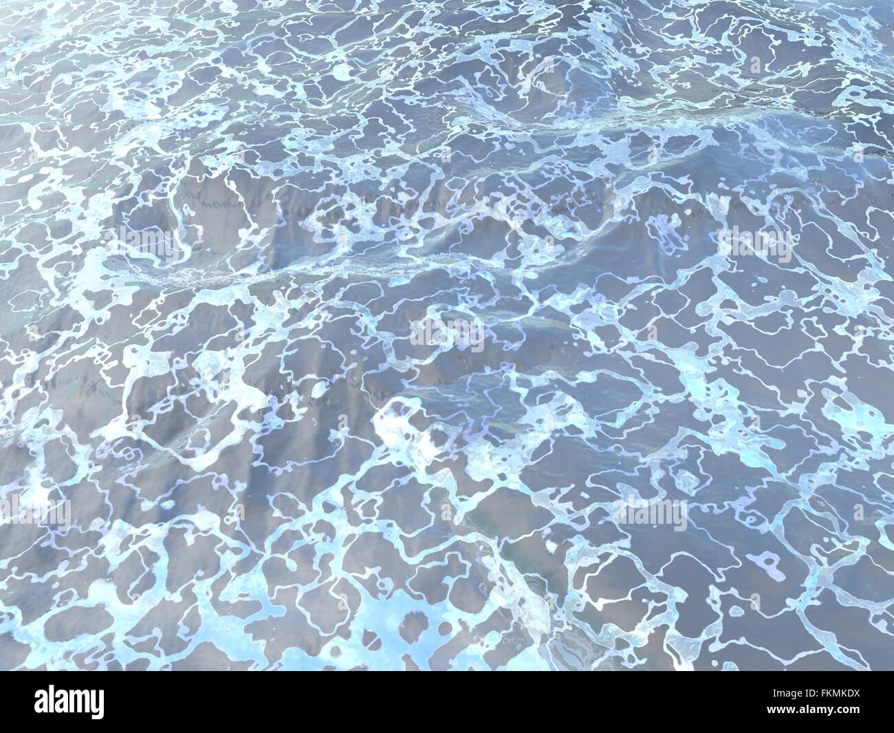 Endless blue sea surface rendered in 3D Stock Photo - Alamy