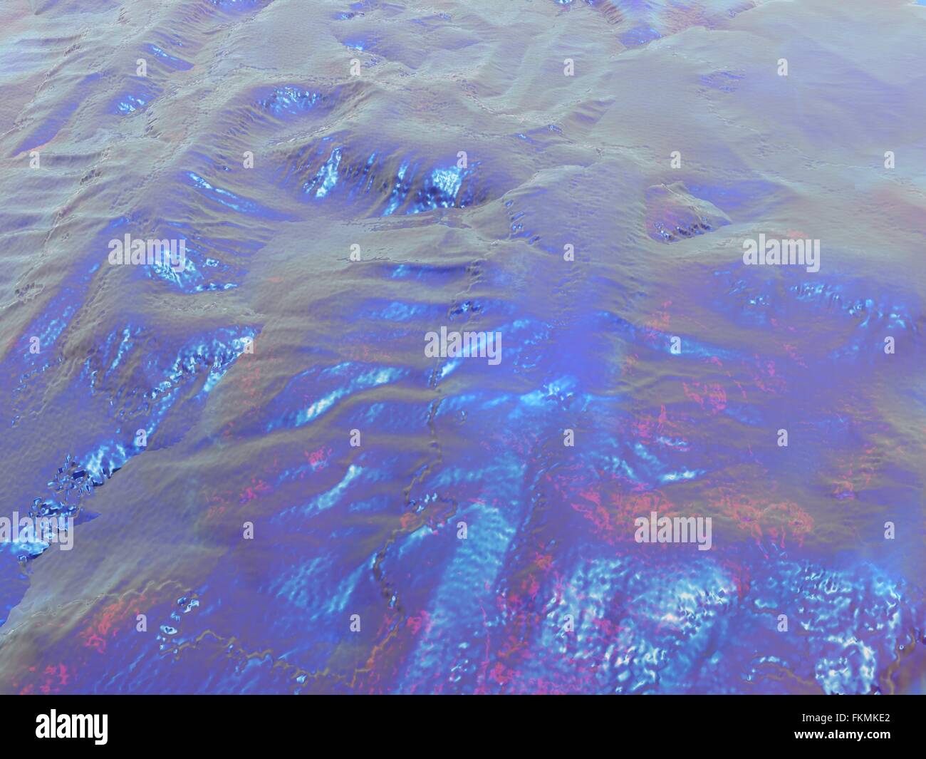 Endless blue sea surface rendered in 3D Stock Photo - Alamy